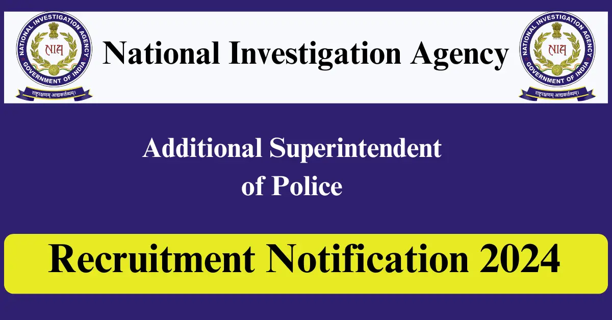 National Investigation Agency (NIA) Recruitment 2025: Apply for ...